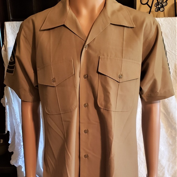 MILITARY CREIGHTON | Shirts | Usmc Master Sargent Shirt With Stripes ...